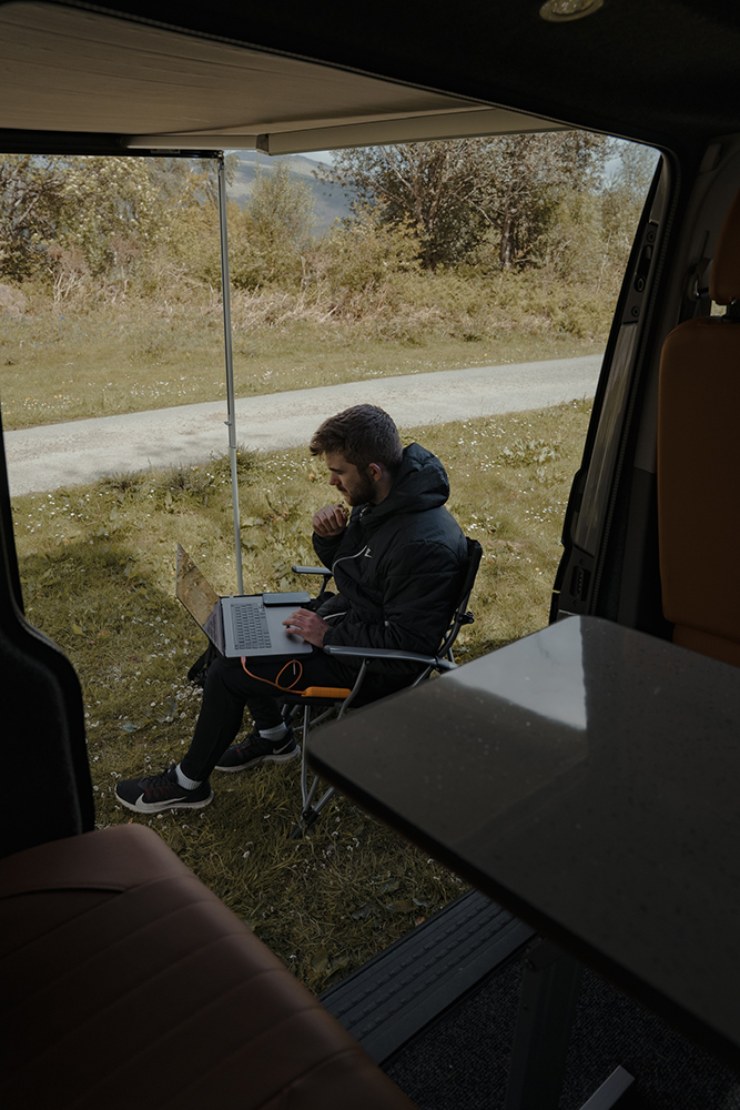 Remote Working from a Cosy Campervan - Campervan Hire in Staffordshire ...